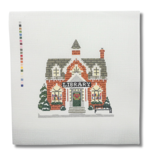 Christmas Village Library – Town Stitch